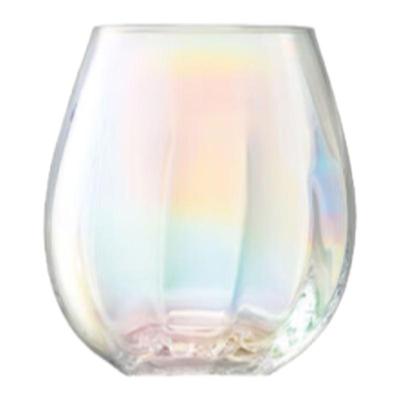 英国进口LSA pearl彩虹玻璃杯耐热手工水杯 幻彩女生平底杯子