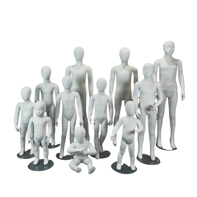 儿童模特道具抽象玻璃钢全身亮白小孩童装婴儿试衣假人体模送底座