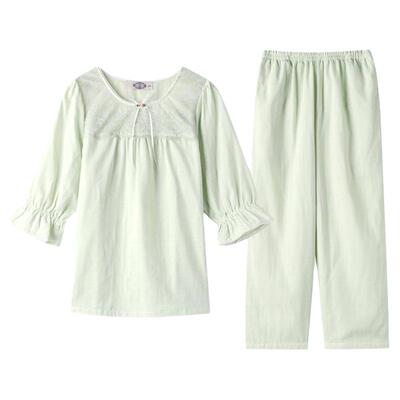 美标女士纯棉七分袖睡衣家居服