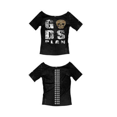 Godsplan原创辣妹豹纹印花T恤