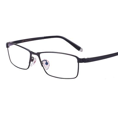 han眼镜框男钛合金方形商务