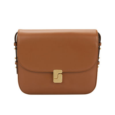 Soeur黑色小牛皮中号斜挎包