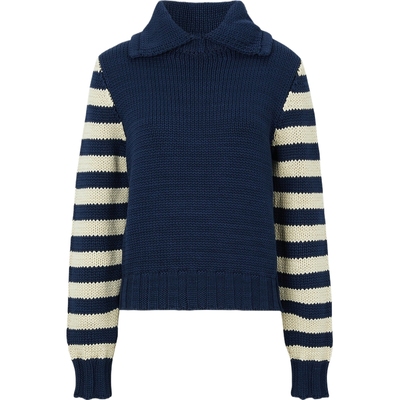 【折扣】ROSIE ASSOULIN女秋冬条纹纯棉针织衫