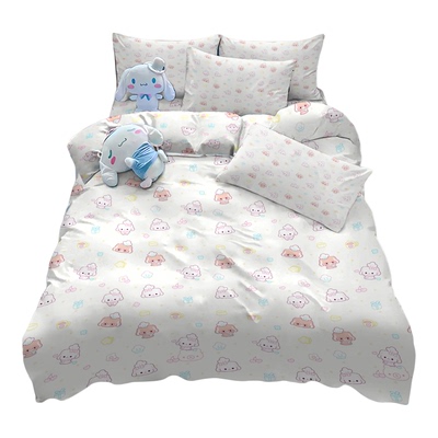 加厚加绒甜点兔双面四件套三件套