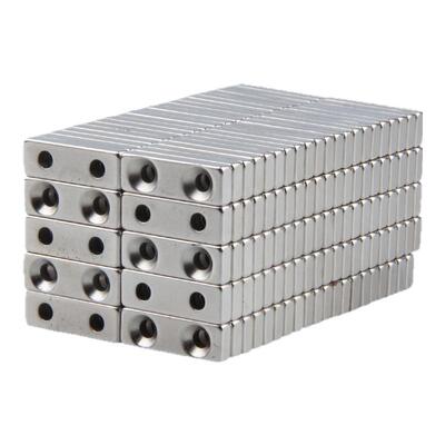30x10x5-双孔4mm强力磁铁方形