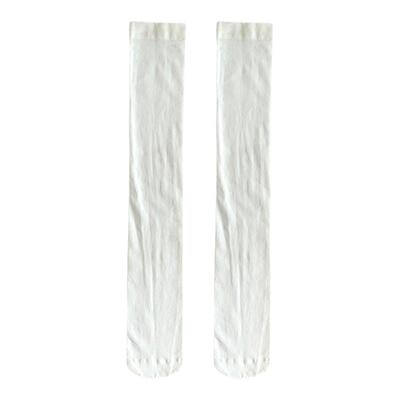 天鹅绒压力瘦腿奶白色jk小腿袜