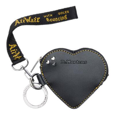 Dr.Martens马丁博士Heart Keyring新款时尚百搭包挂黑爱心零钱包