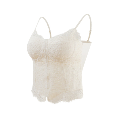 蕾丝吊带背心女春夏薄款带胸垫一体式修身内搭性感美背内衣外穿