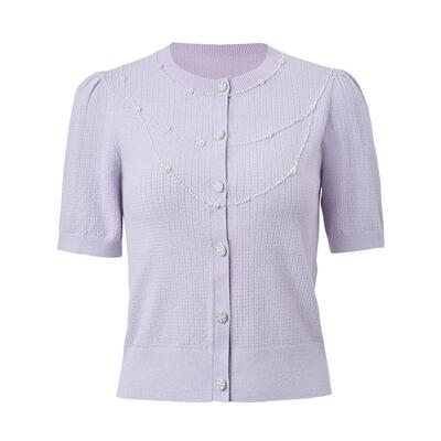 MAXRIENY圆领合身短款毛衫