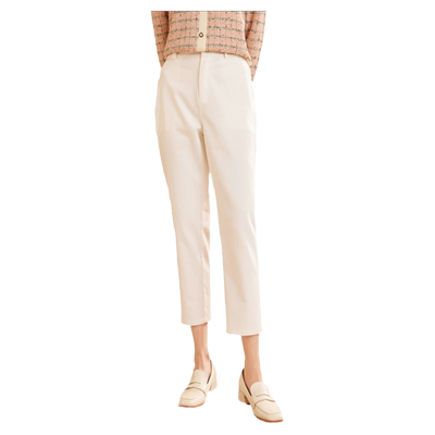 乔万尼2026年秋季新品休闲裤气质百搭白色长裤气质高级感ET3F620