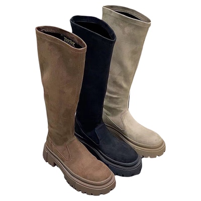 TWTW酷帅骑士靴粗跟长靴