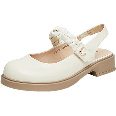 天美意夏季新款商场同款复古时尚百搭通勤女包头凉鞋COY31BH4