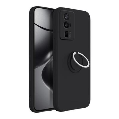 适用小米Pocof5pro手机壳MI新款pocox3GT液态硅胶X4GT保护套带支架指环扣poco镜头全包f5防摔POCOF3男女外壳