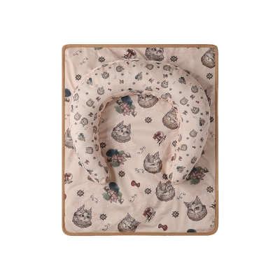 Purrja扑呀猫凉感窝垫半封闭猫窝枕头四季通用加厚枕靠猫床睡垫