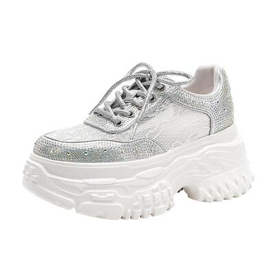 哈森蕾丝镂空厚底休闲鞋