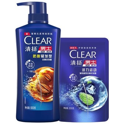 清扬男士去屑防脱韧发洗发露