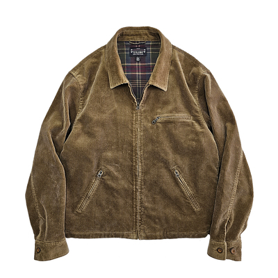 西里布驼色灯芯绒短款工装夹克衫