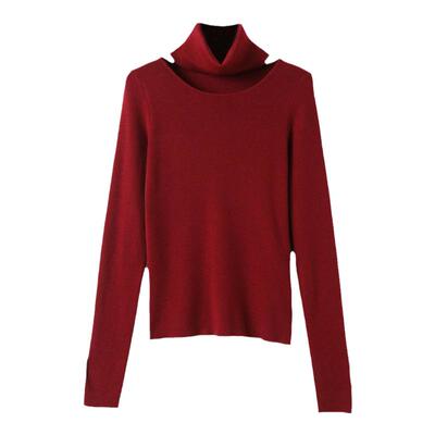 西町村屋韩系纯色修身针织衫女