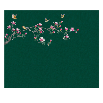 定制无缝独绣电视背景墙墙布客厅