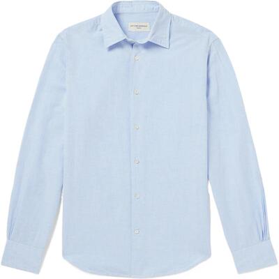 【折扣】Officine Generale 夏男简约混纺衬衫