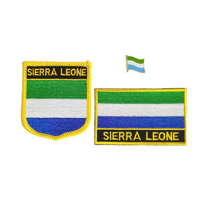 sierraleone塞拉利昂国旗布贴