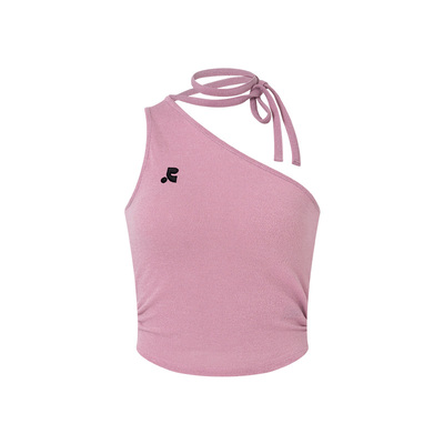 RR单肩系带背心露肩无袖吊带