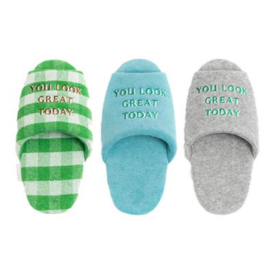 EUXTERPA欧特帕静音防臭棉拖室内地暖拖鞋情侣春夏刺绣防滑地板拖