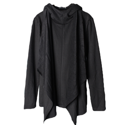 假两件有型潮卫衣连帽街舞套头衫