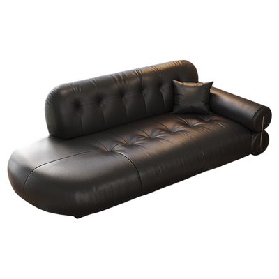 复古风小户型黑糖云朵沙发贵妃椅