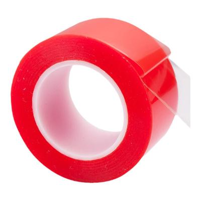 红膜PET耐高温透明双面胶带无痕