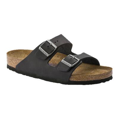 BIRKENSTOCK勃肯涂油皮软底拖鞋