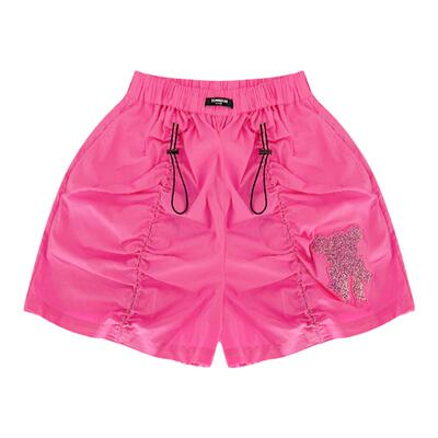 高腰百搭TCH短裤烫钻抽绳