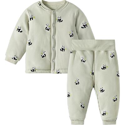 babylove夹棉秋冬高腰保暖套装