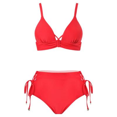 sisia新款红色性感比基尼泳衣