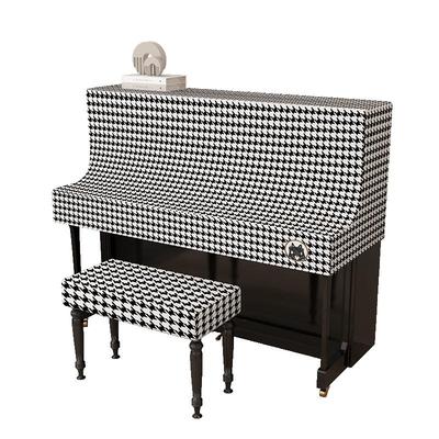 经典千鸟钢琴罩手绘复古轻奢