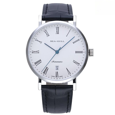 海鸥包豪斯简约日历自动机械男表