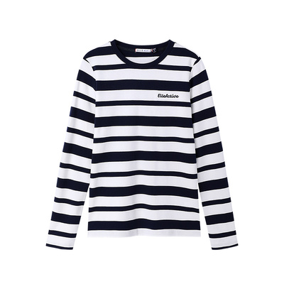 ELLEACTIVE长袖女士休闲条纹T恤