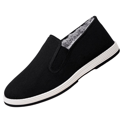 老北京布鞋男冬季加绒加厚