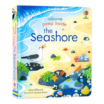 Peep Inside the seashore 揭秘海滩 儿童启蒙纸板翻翻书 英文原版儿童绘本