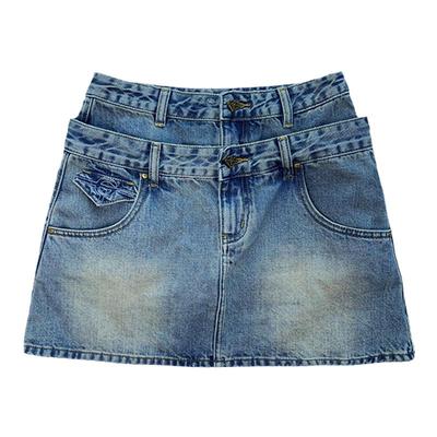 TGP双腰头显瘦假两件裤裙