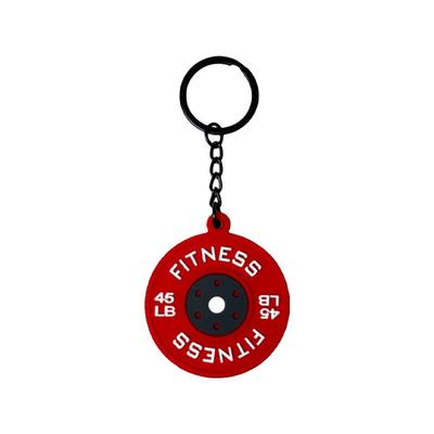 勇士征战彩色健身杠铃片钥匙扣挂件运动Crossfit包包挂饰装饰力量