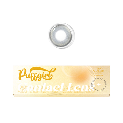 Puffgirl日抛起司泡泡热卖大小直径美瞳自然彩色近视隐形眼镜