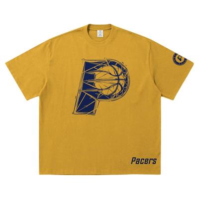 黝黑蜗壳步行者队纯棉短袖T恤篮球乔治雷吉米勒哈利伯顿美式休闲