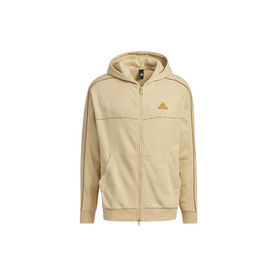 Adidas/阿迪达斯正品男女同款字母印花拉链连帽卫衣IA9438