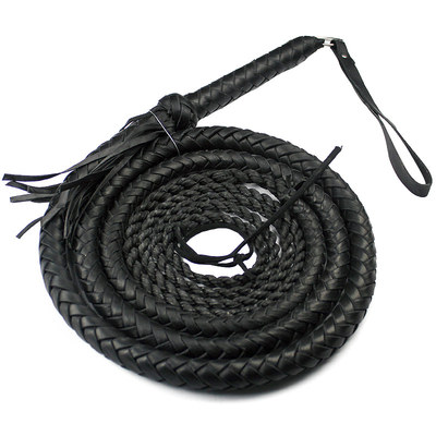 牛皮健身鞭牛皮头层八股手工编织