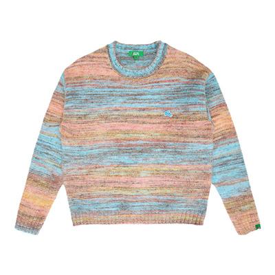 小兔子绣章渐变套头毛衣