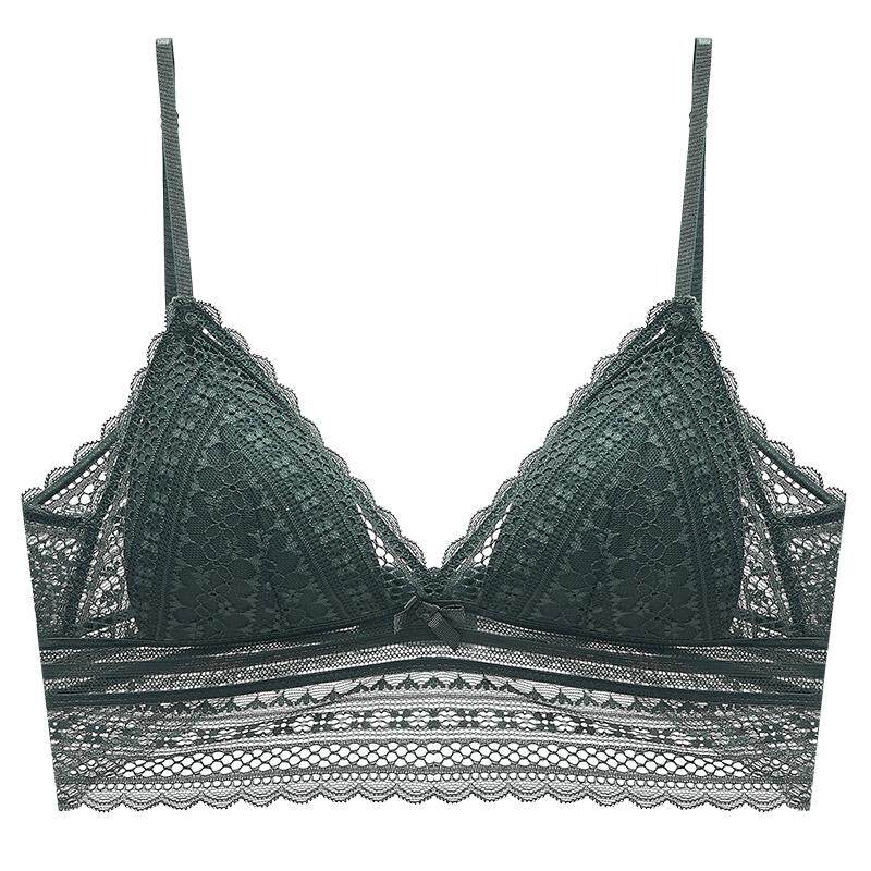 MYBODY内衣女薄款性感诱308C蕾丝无钢圈法式三角杯美背可外穿文胸_虎窝淘