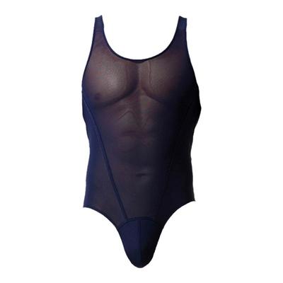 透明背心黑丝连体衣网纱