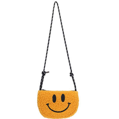 笑脸绣花百搭休闲斜挎手机包