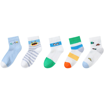 mqdmini男童夏季网眼袜卡通